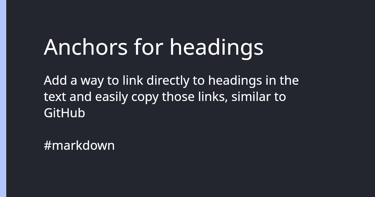Anchors for headings | Astro Digital Garden