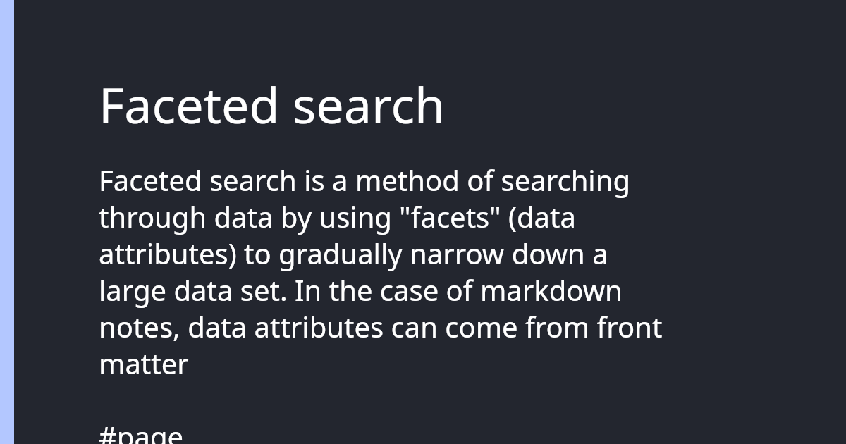 Faceted search | Astro Digital Garden